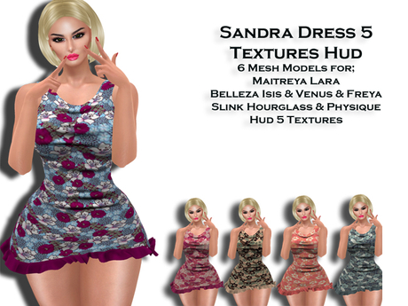 Second Life Marketplace - Demo Sandra Dress 5 Textures Hud